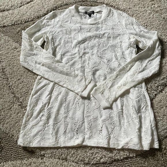 Worth | Tops | Worth White Embroidered Floral Print Long Sleeve | Poshmark
